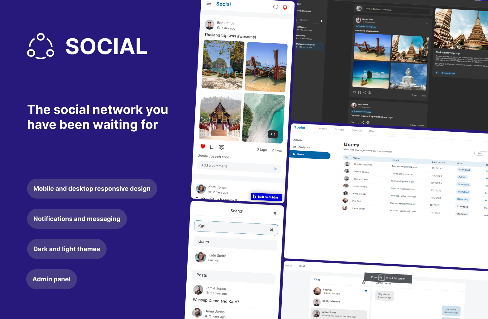 Social Template | Bubble